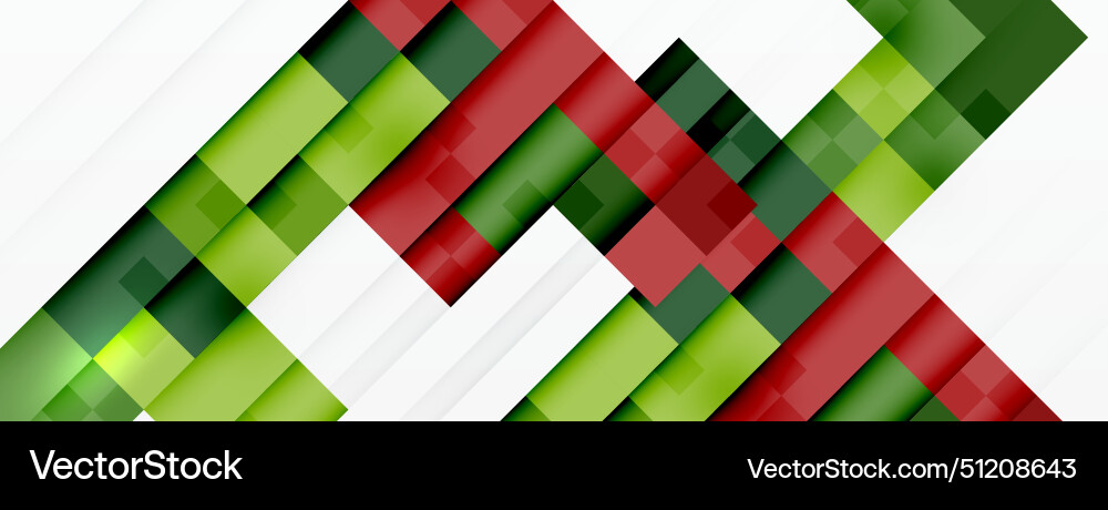 Creative arts green red ribbon cross Royalty Free Vector