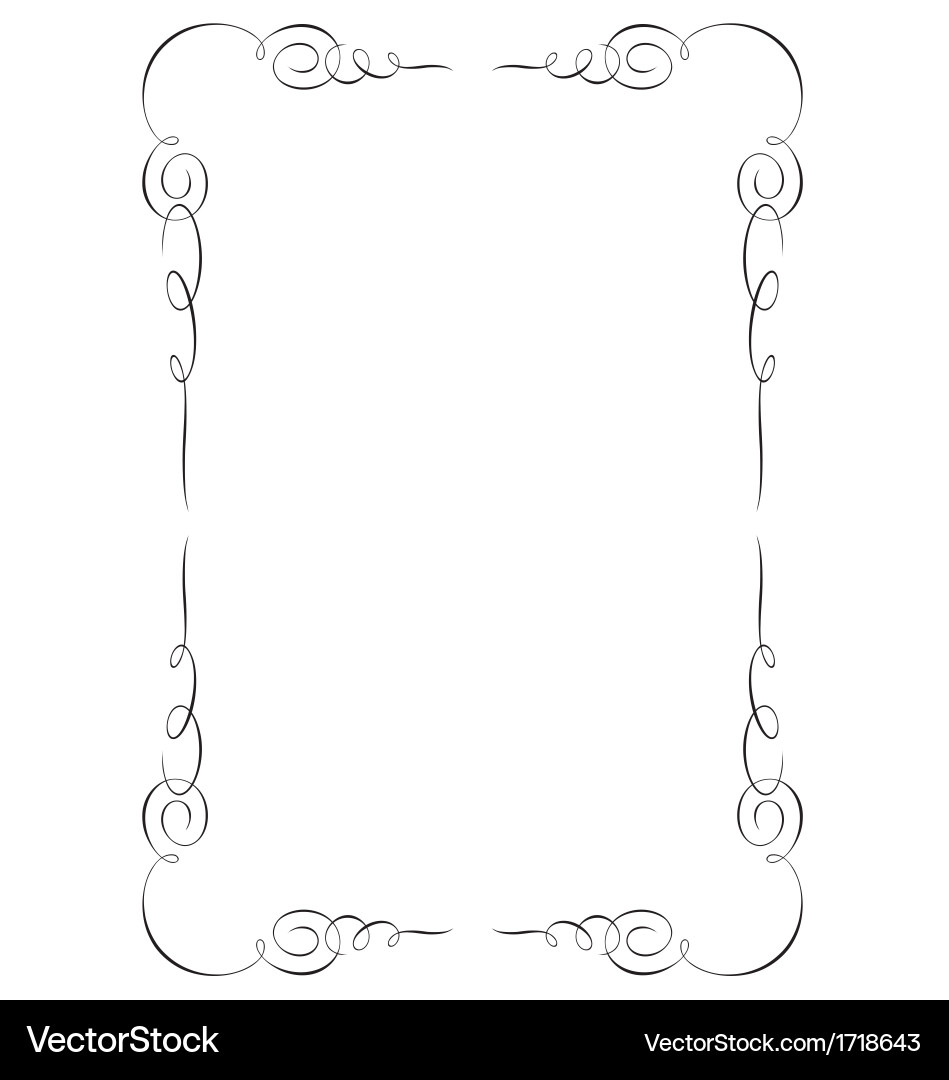 Decorative page border Royalty Free Vector Image