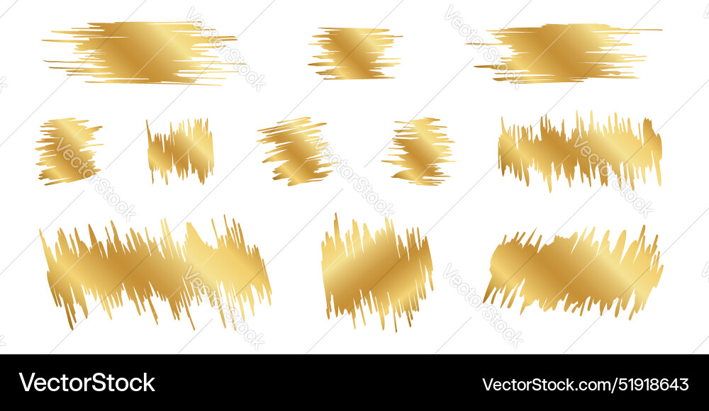 Golden scraped scratchcard textures collection Vector Image