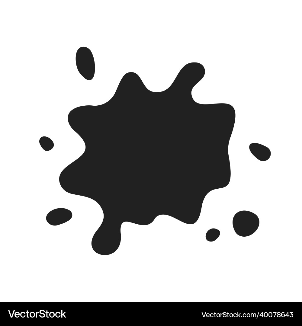 Ink Splatter Icon - Paint Drop Royalty Free Vector Image