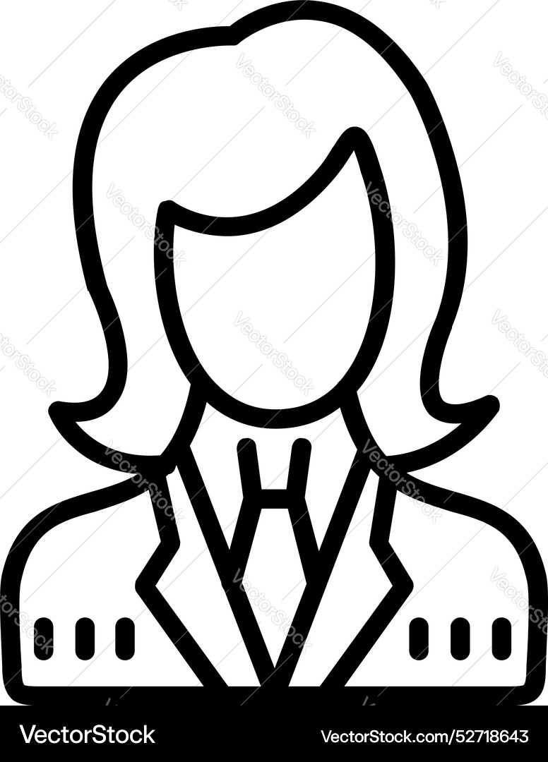 Woman line icon design Royalty Free Vector Image