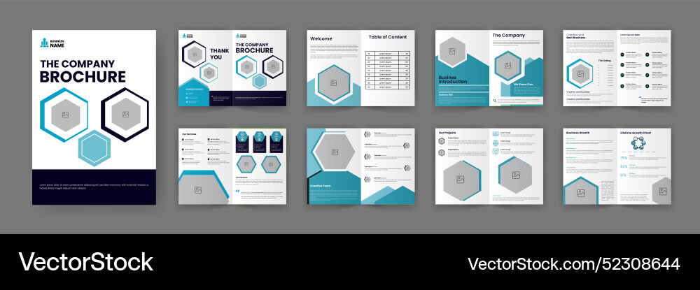 Abstract company profile brochure template Vector Image