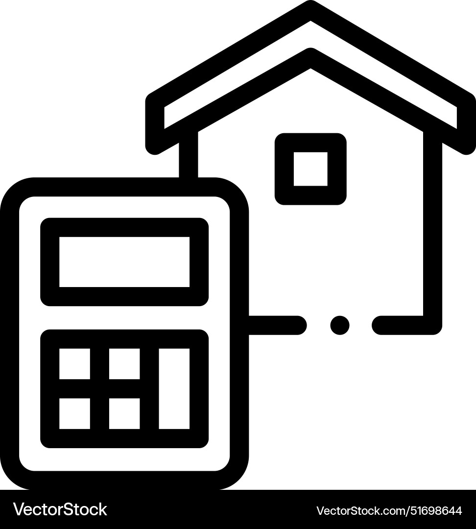 Calculation icon thin linear style design Vector Image