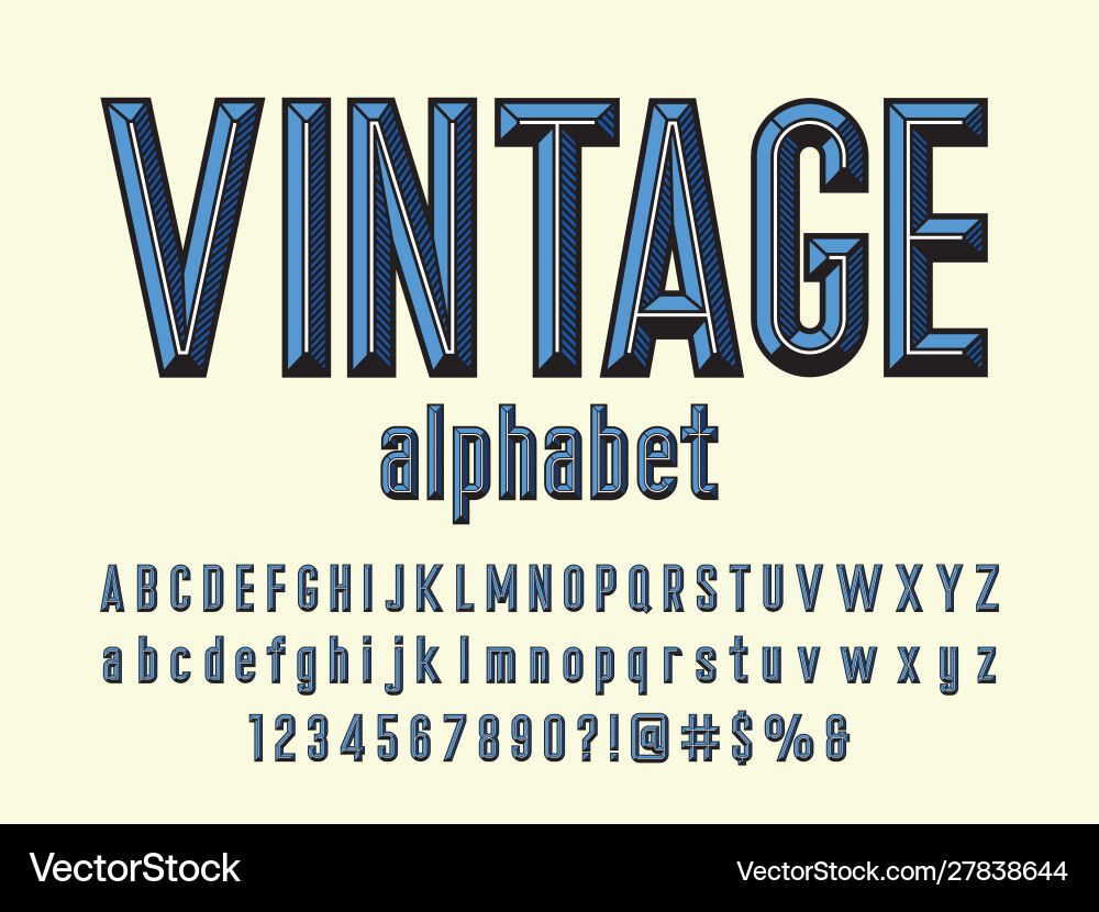Chisel font Royalty Free Vector Image - VectorStock