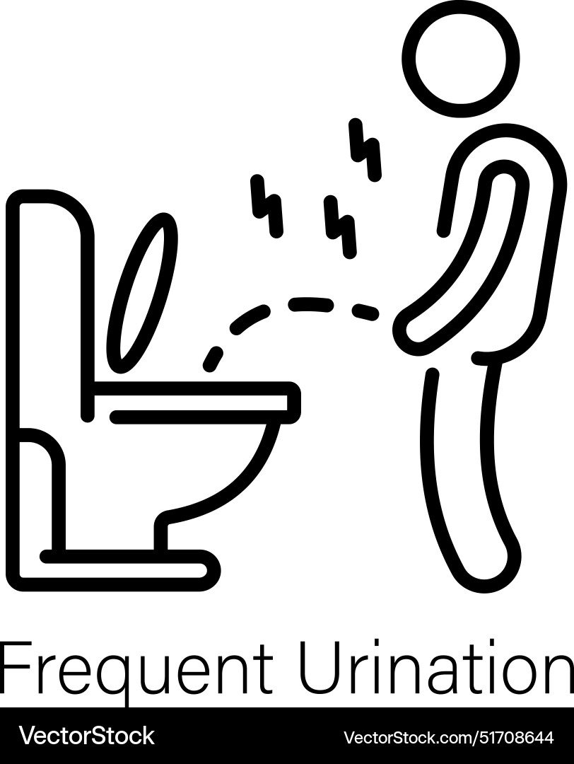 Frequent urination Royalty Free Vector Image - VectorStock