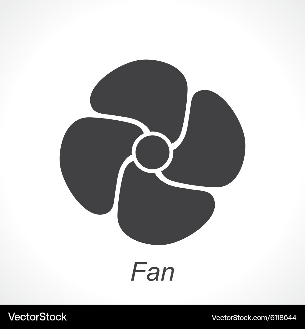 Icon of fan Royalty Free Vector Image - VectorStock