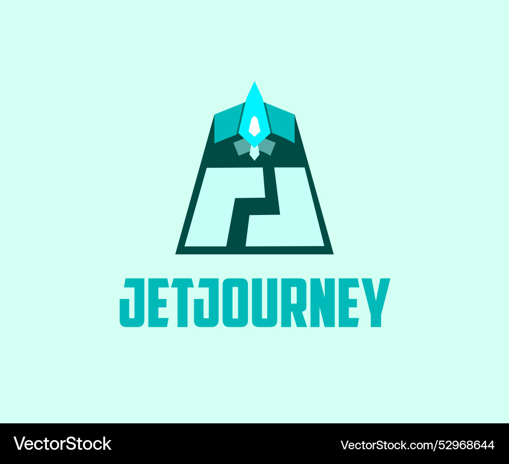Jetjourney logo jet with two j in the shape Vector Image