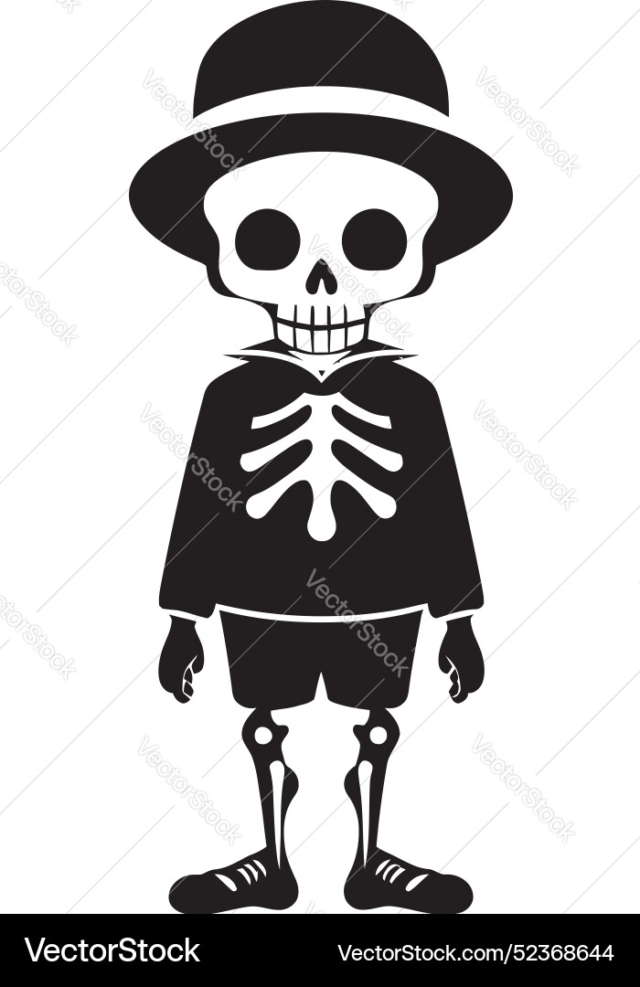 Playful skeleton charm cute design quirky Vector Image