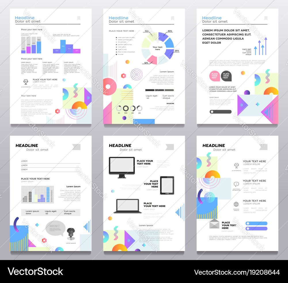Presentation booklet - set of modern Royalty Free Vector