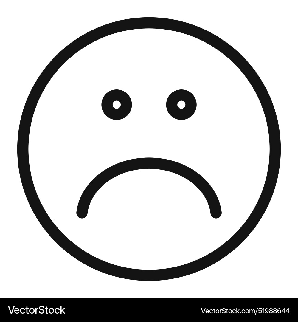 Sad expression icon perfect for emotional graphics