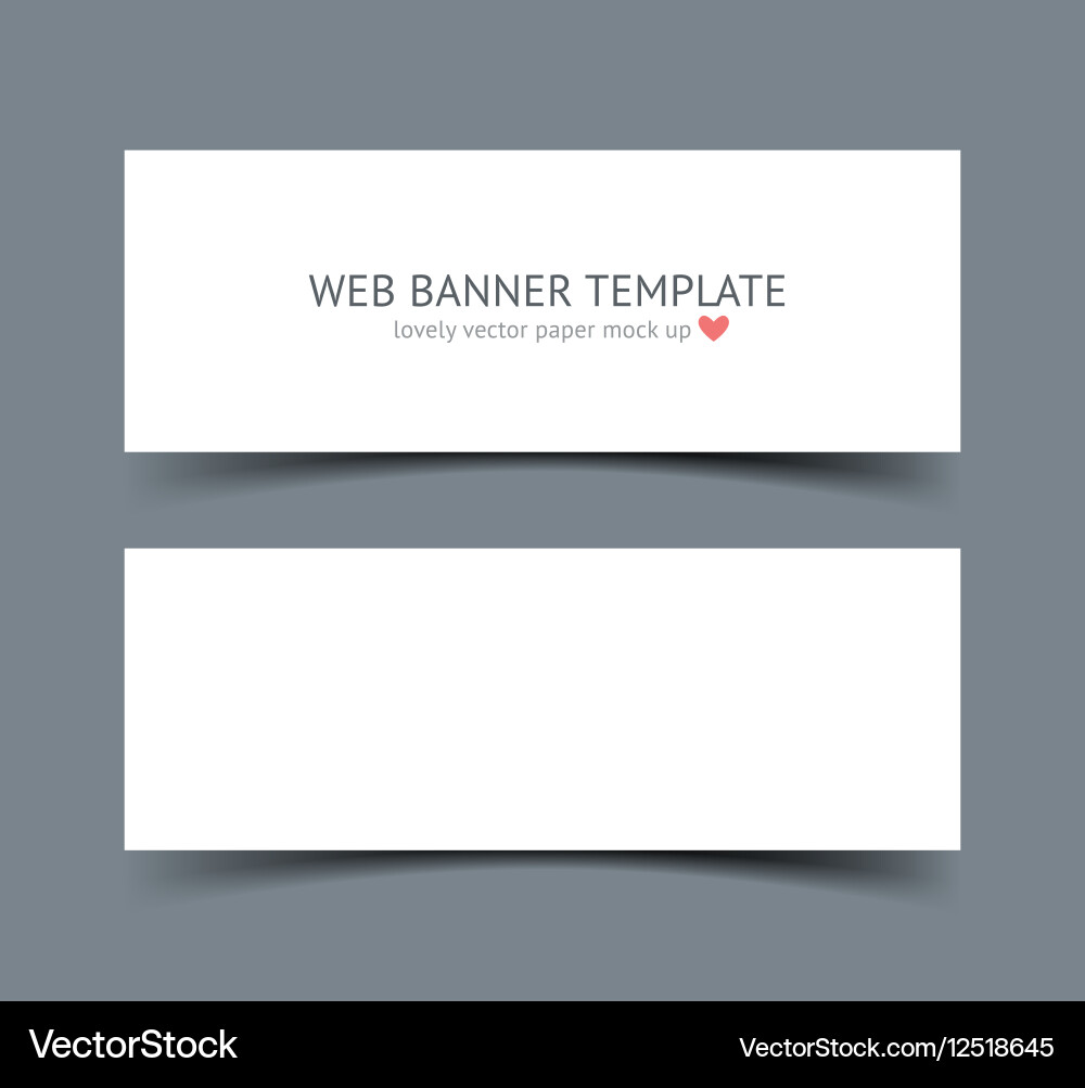 Banners with shadows material design Royalty Free Vector