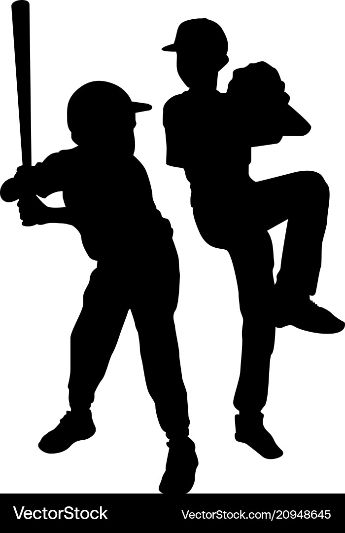 Kid Baseball Player Vector