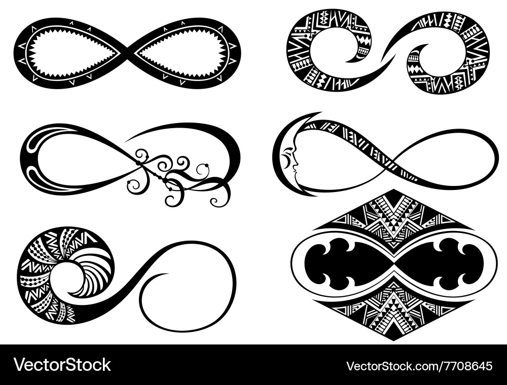 Infinity symbols Royalty Free Vector Image - VectorStock