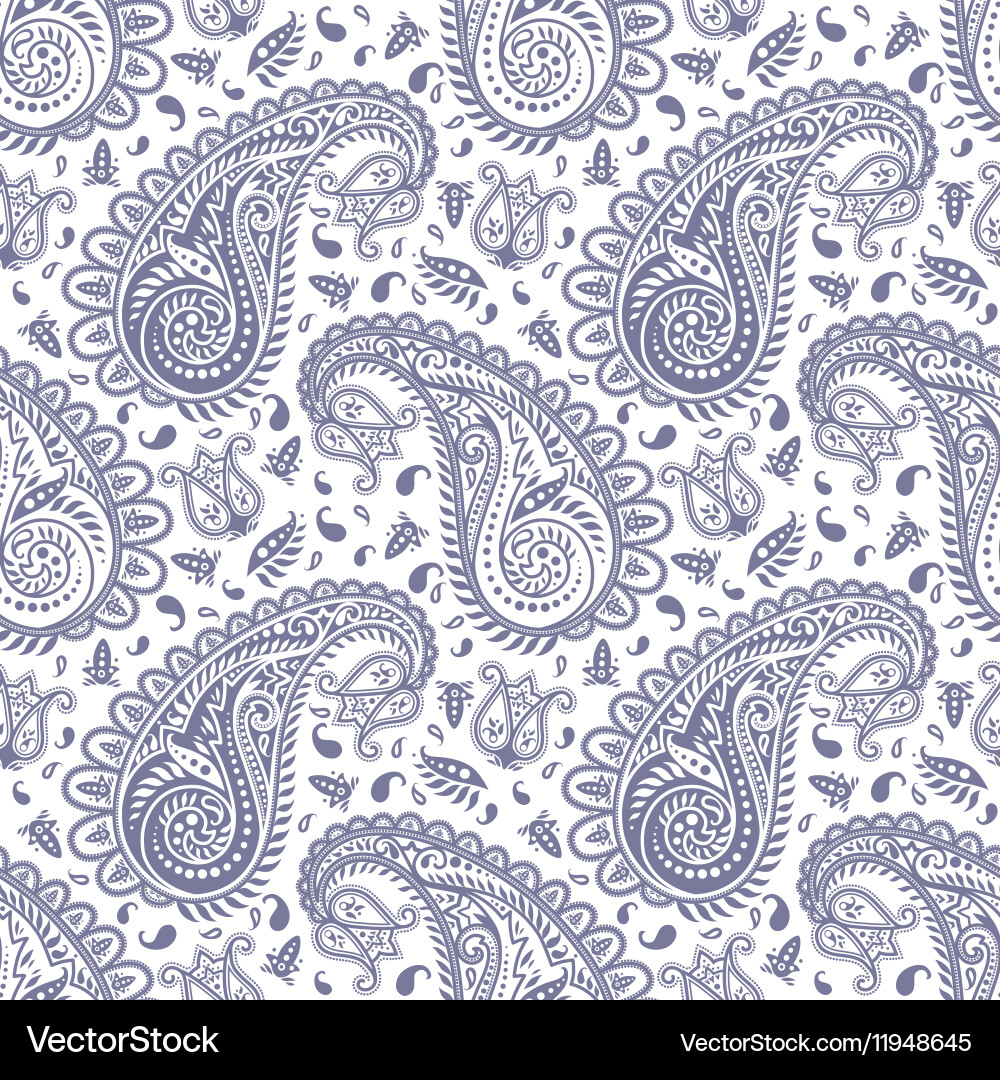 Seamless paisley pattern Royalty Free Vector Image
