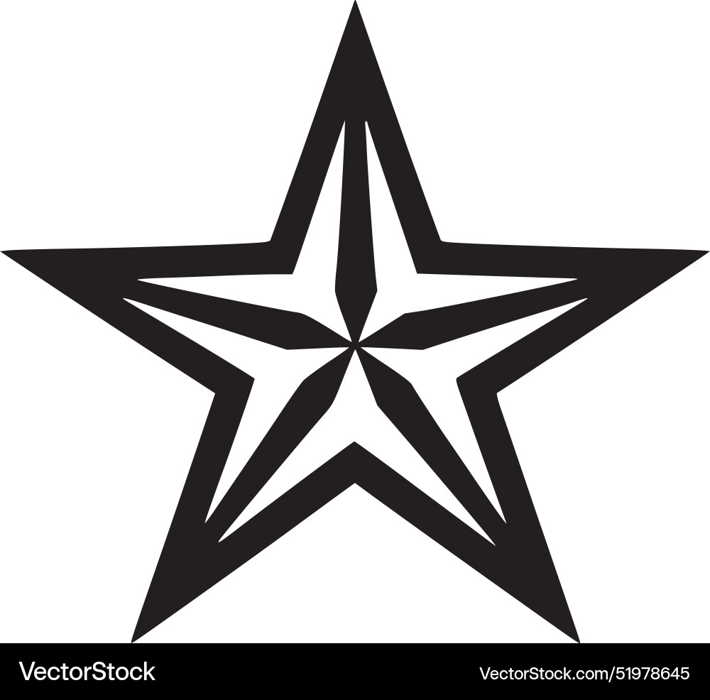 Star - minimalist and flat logo Royalty Free Vector Image