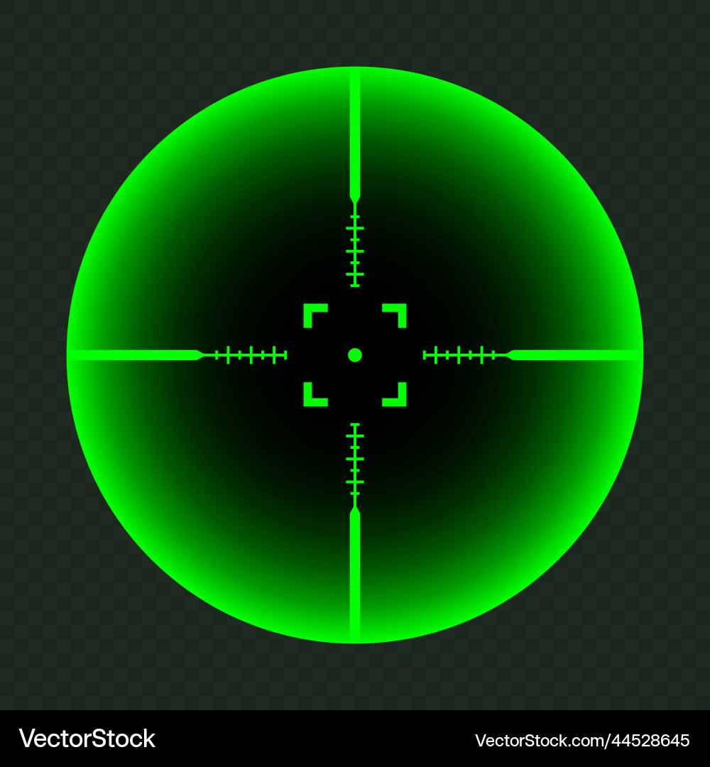 Weapon night sight sniper rifle optical scope Vector Image