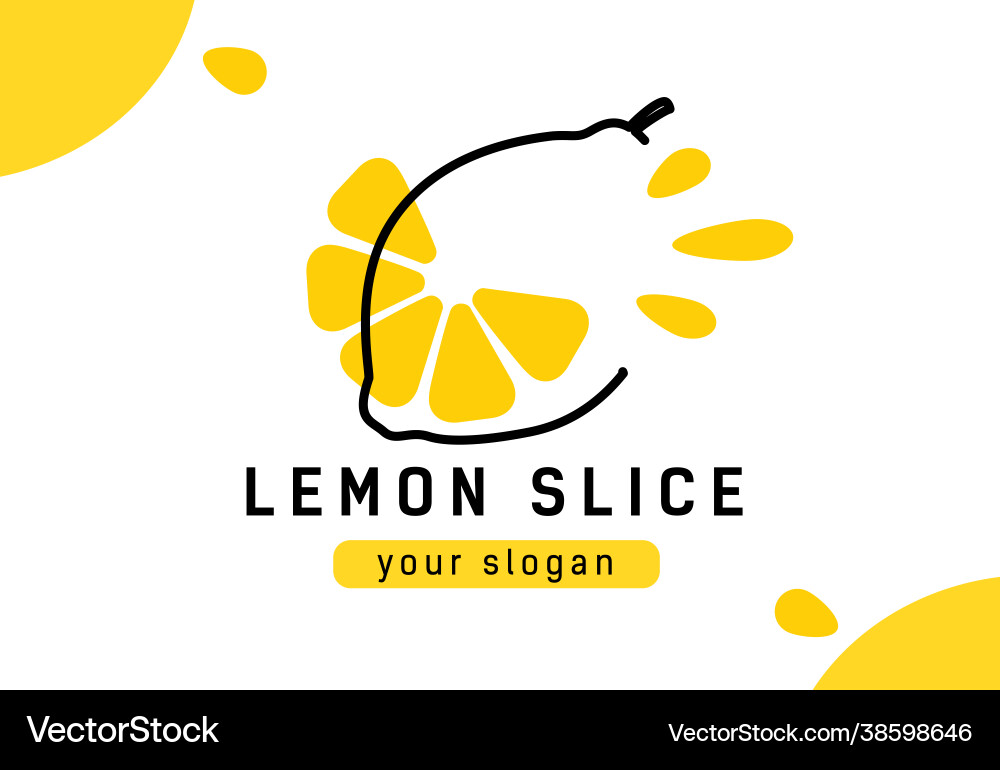 Abstract Lemon Doodle Logo Royalty Free Vector Image