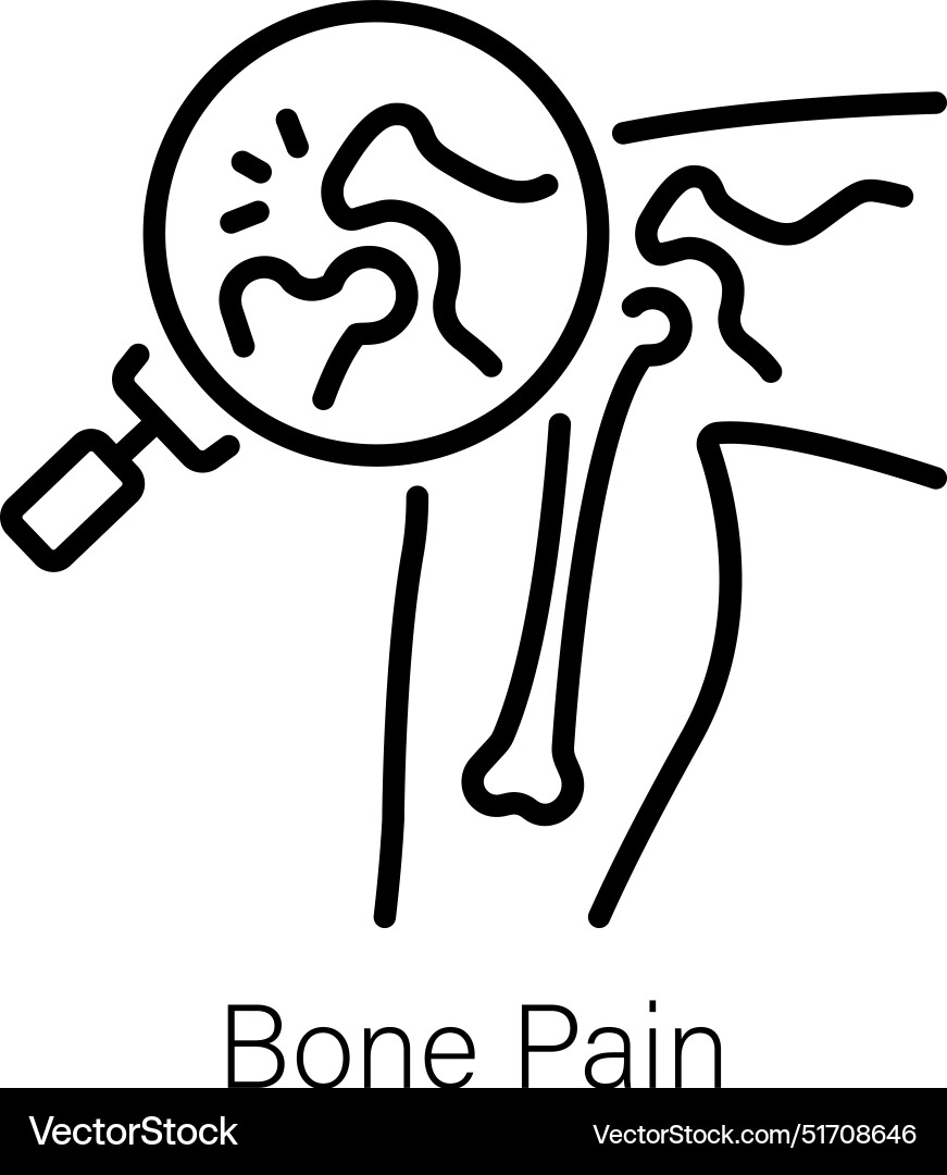 Knochenschmerzen Lizenzfreies Vektorbild - VectorStock