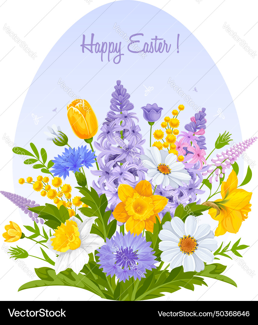Easter greeting card design template Royalty Free Vector