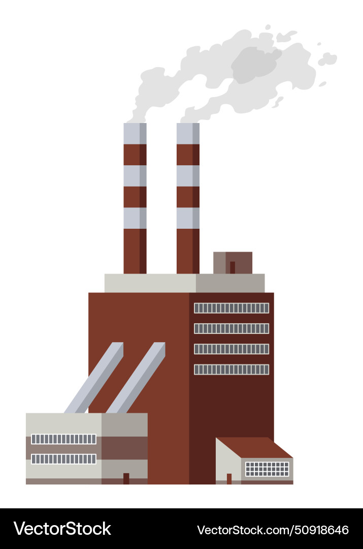 Factory industrial manufactory Royalty Free Vector Image