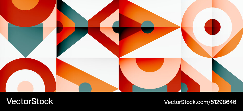Geometric pattern with circles and triangles Vector Image