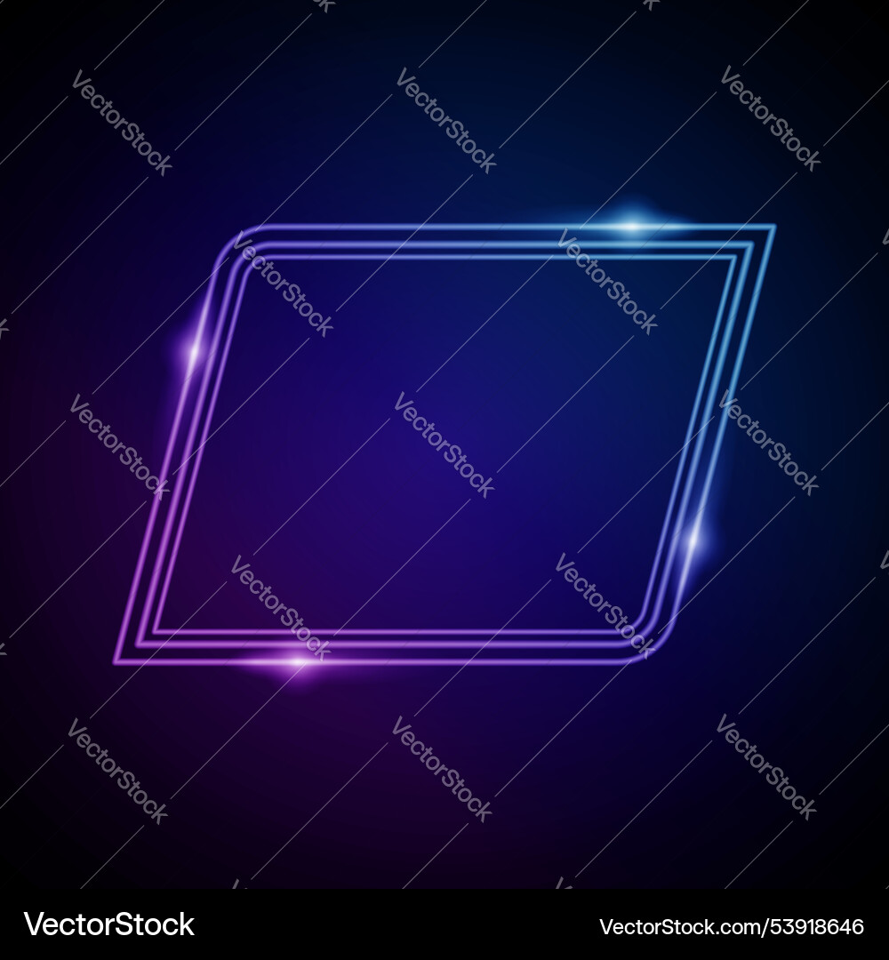 Glow frame Royalty Free Vector Image - VectorStock