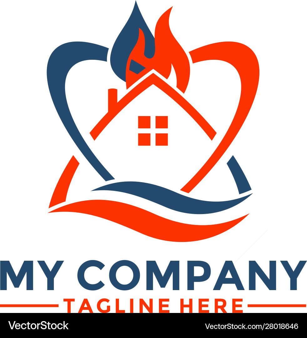 Property restoration logo icon Royalty Free Vector Image