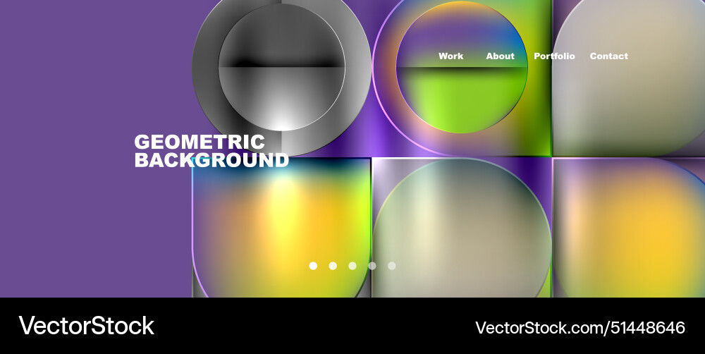 Round squares circles with fluid gradients Vector Image