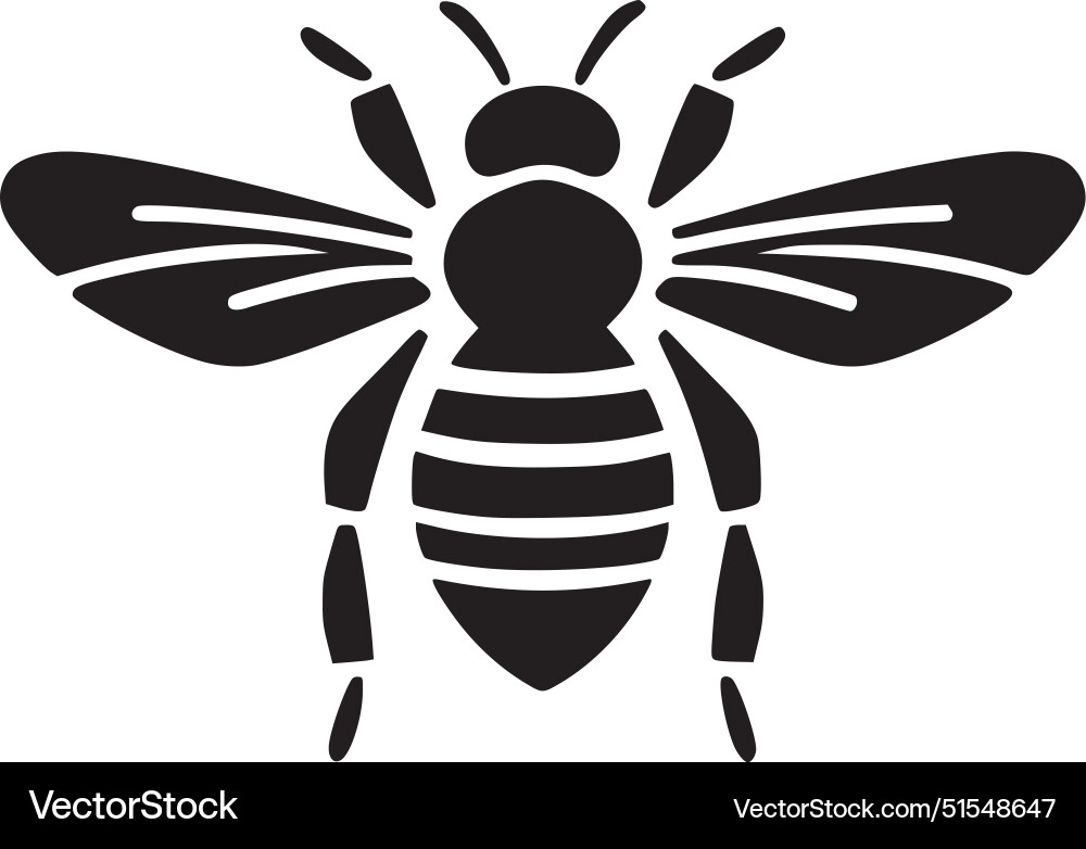 Bee - minimalist and simple silhouette Royalty Free Vector
