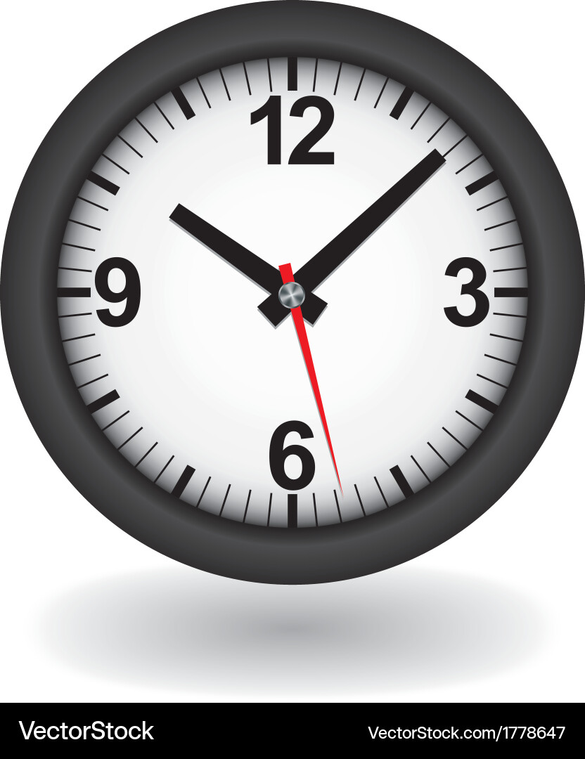 Black clock icon Royalty Free Vector Image - VectorStock