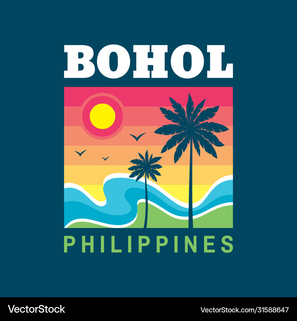Bohol philippines - concept Royalty Free Vector Image