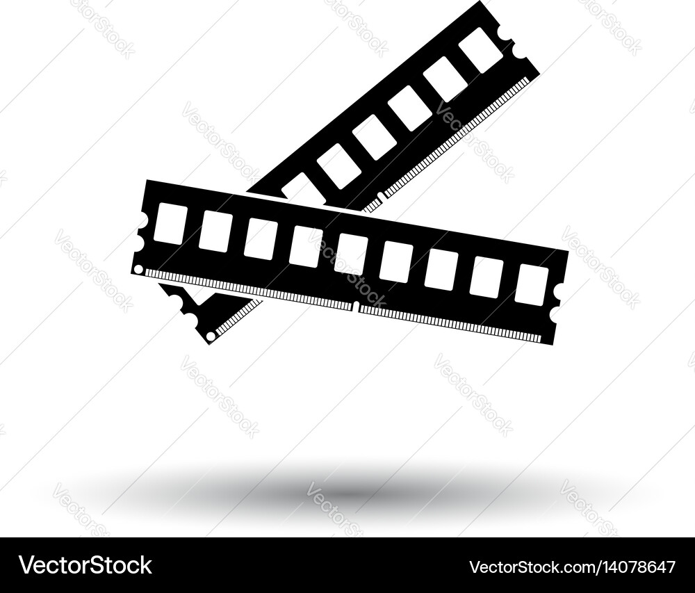 Computer memory icon Royalty Free Vector Image