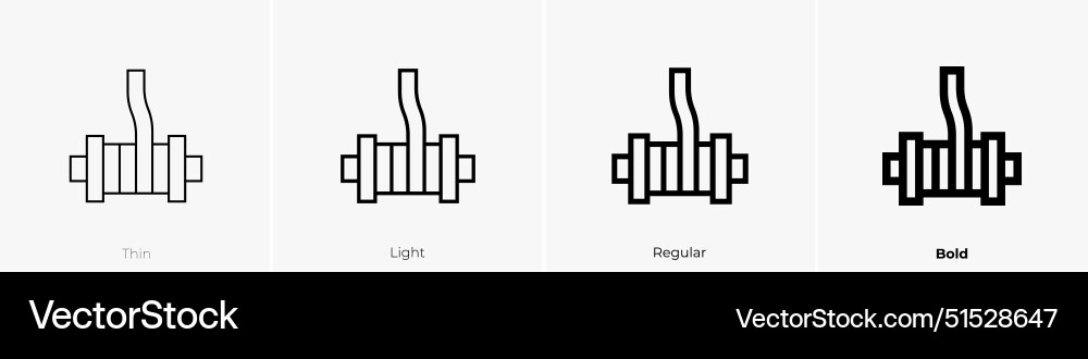 Filament icon thin light regular and bold style Vector Image