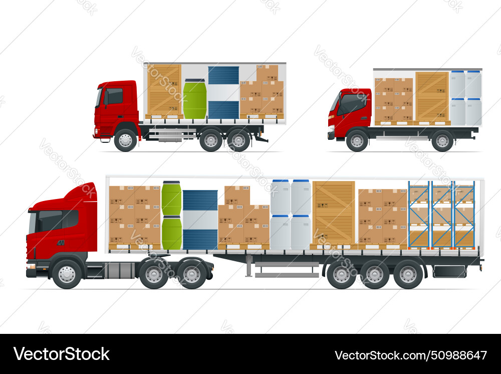 Full truckload shipping logistic systems cargo Vector Image