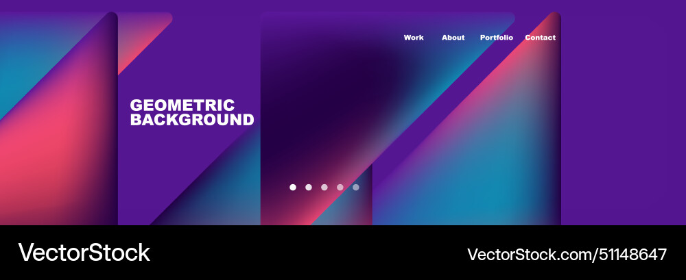 Geometric background with purple pink and blue Vector Image