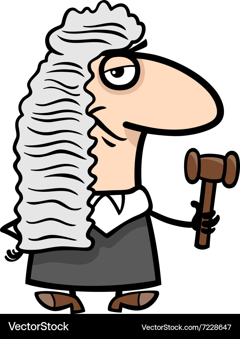 Judge cartoon Royalty Free Vector Image - VectorStock
