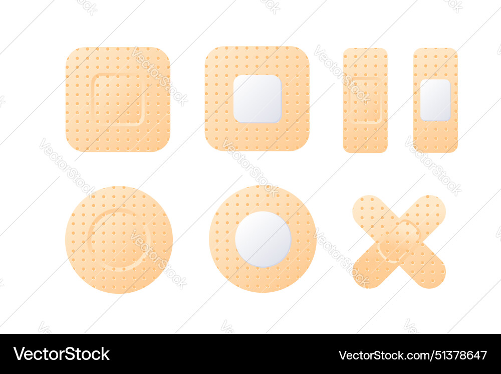 Medical aid plaster first band Royalty Free Vector Image