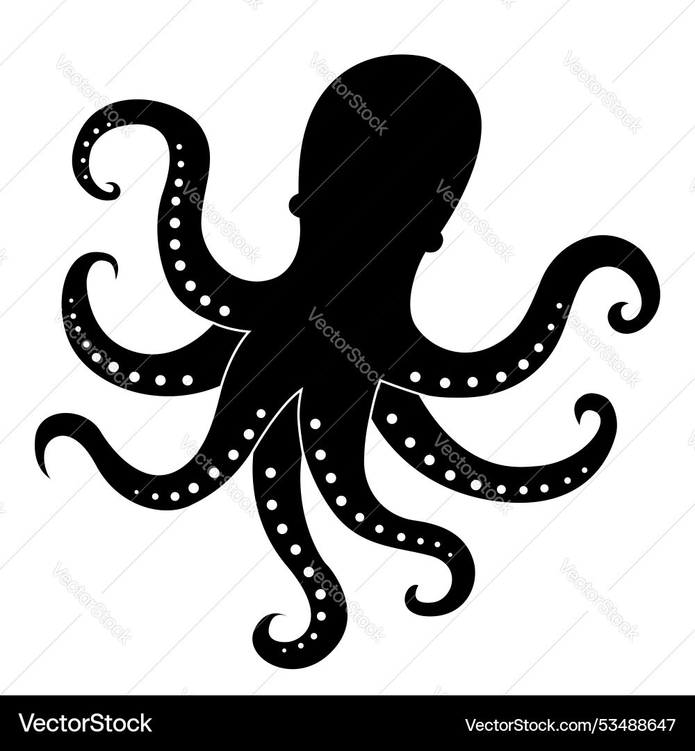 Octopus icon isolated on white background Vector Image