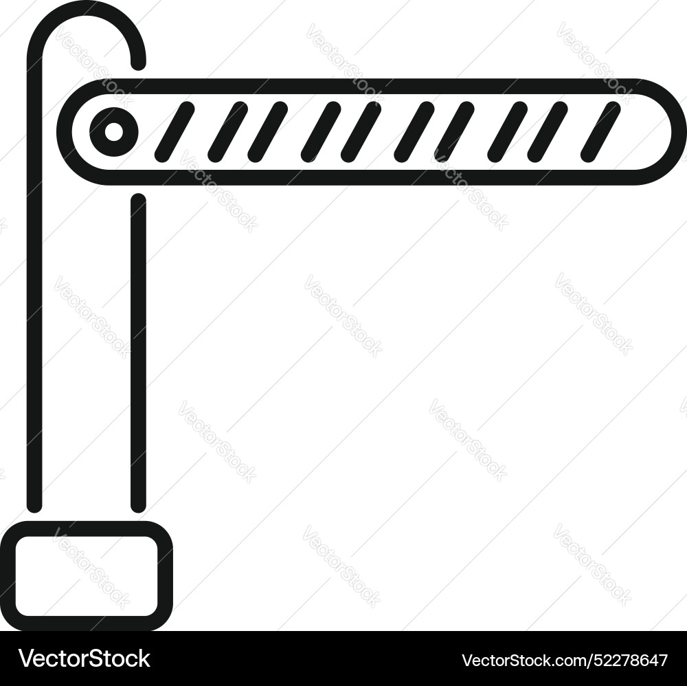 Parking barrier gate automatic system icon Vector Image