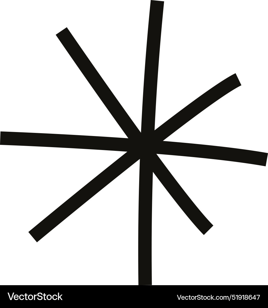 Star lined doodle Royalty Free Vector Image - VectorStock