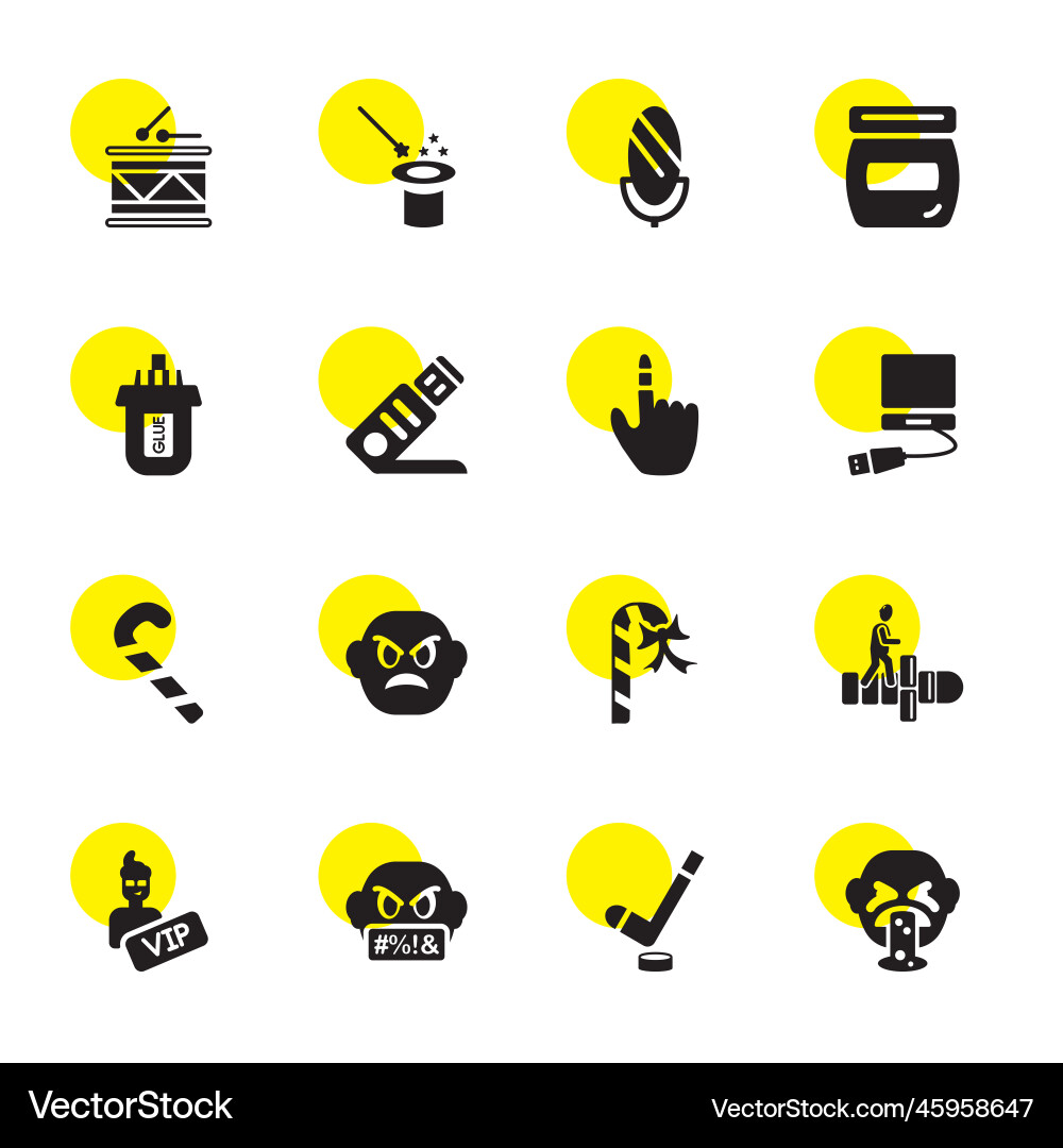 Stick icons Royalty Free Vector Image - VectorStock
