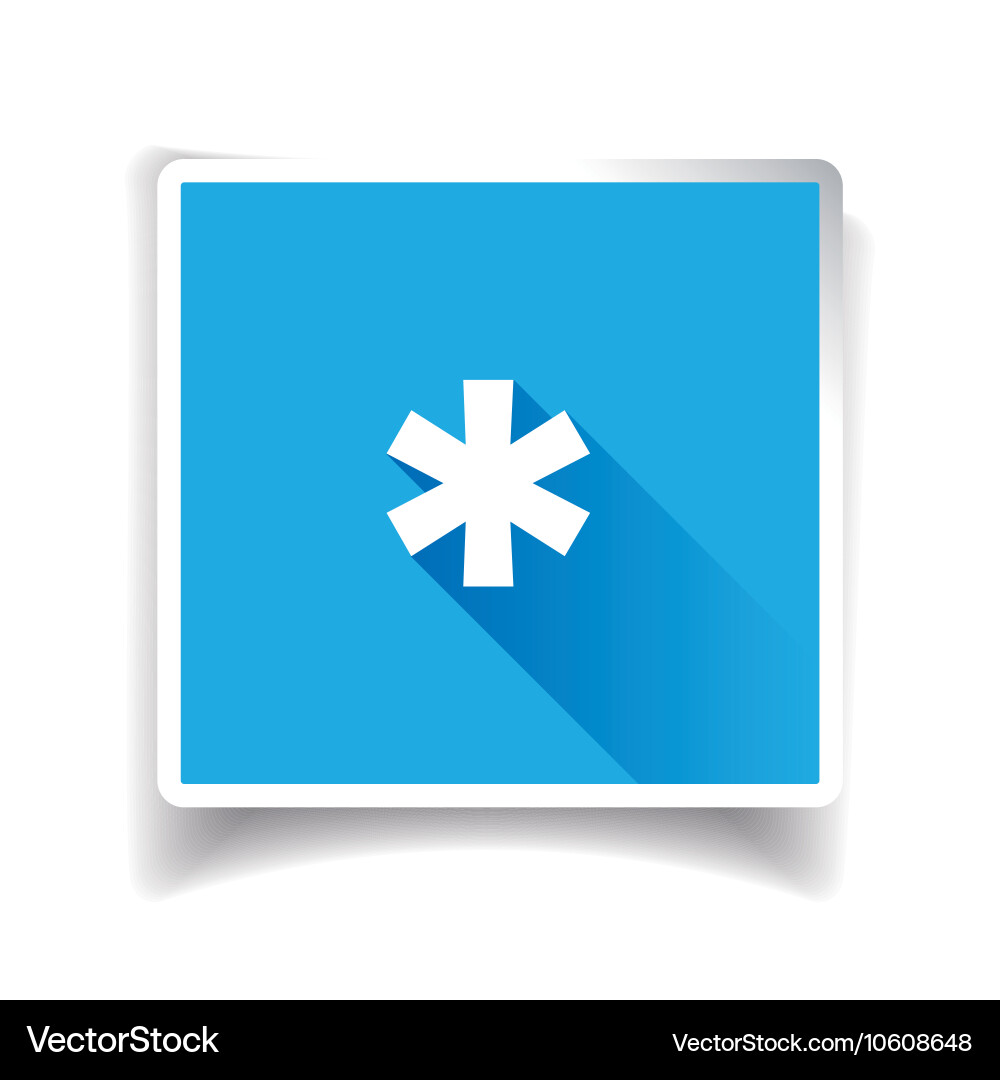Asterisk sign or icon Royalty Free Vector Image