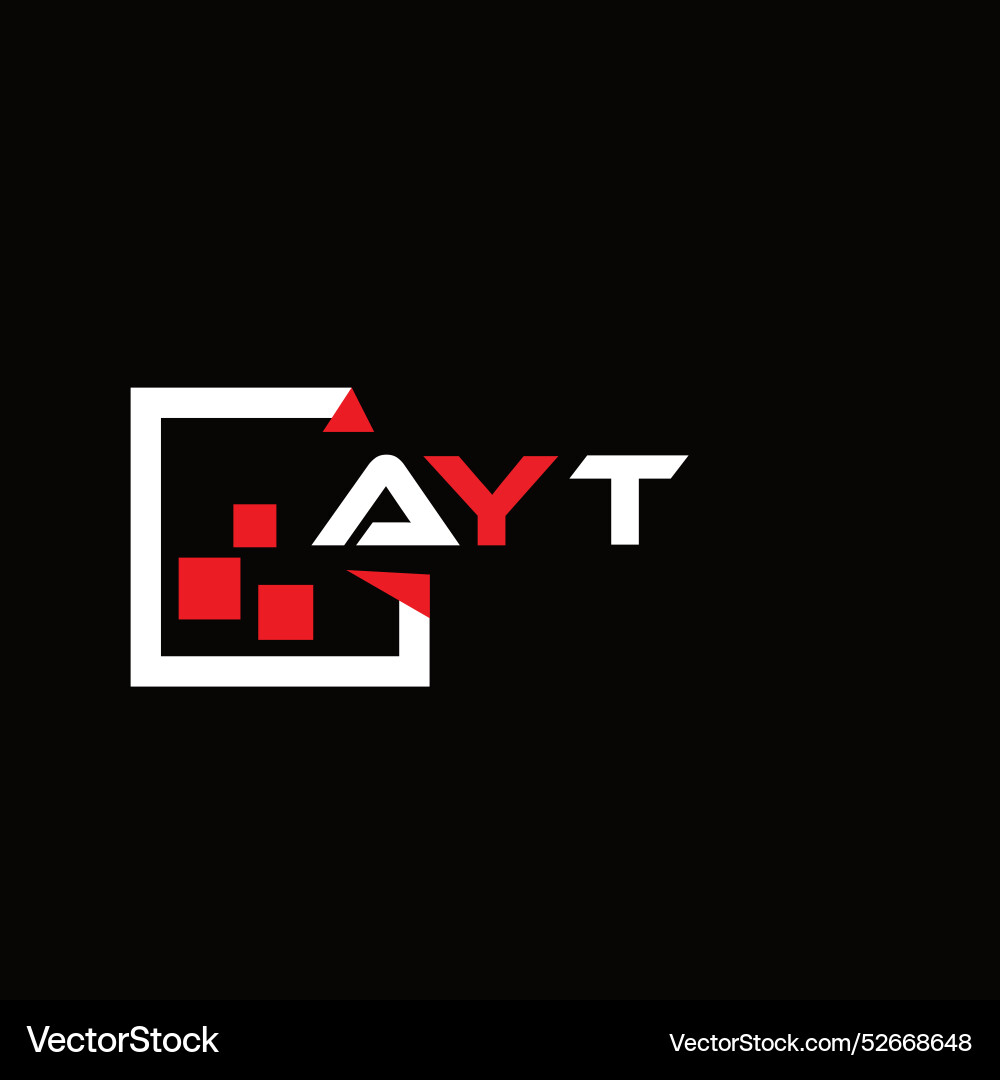 Ayt creative minimalist letter logo unique Vector Image