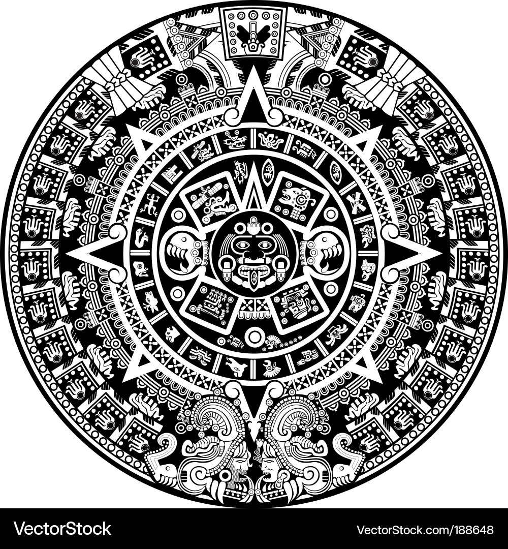 Mexico Calendar Aztec Vector Images (over 620)