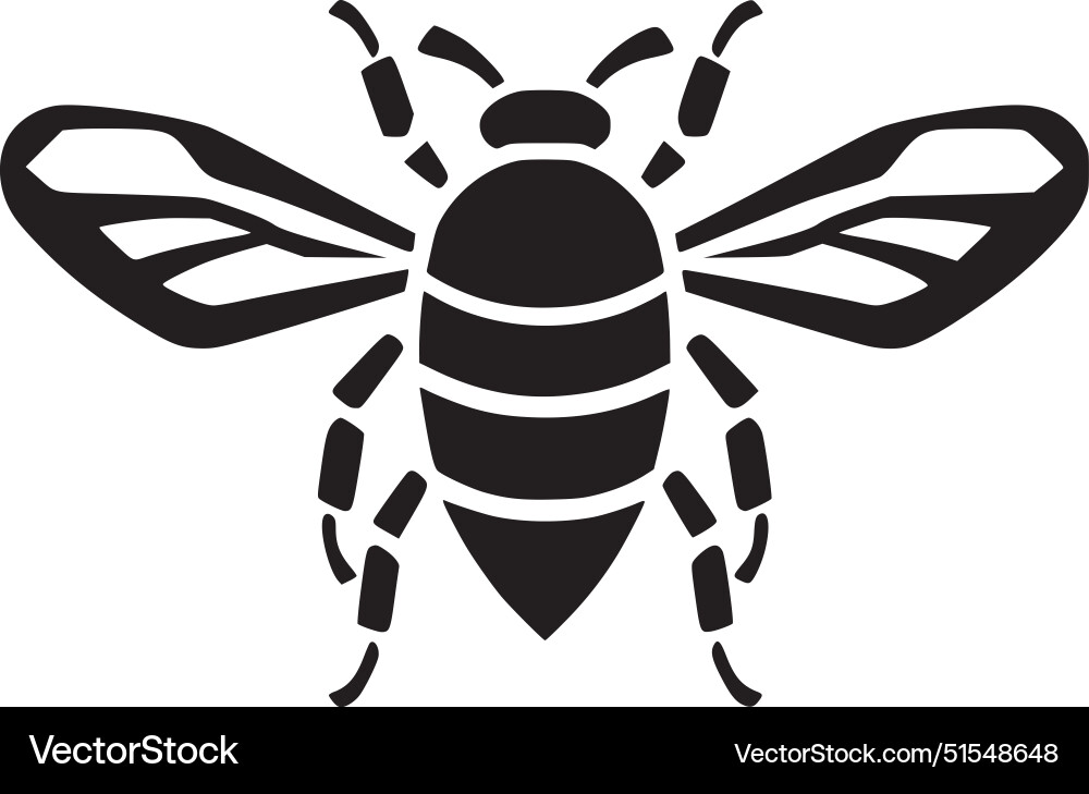 Bee - minimalist and simple silhouette Royalty Free Vector