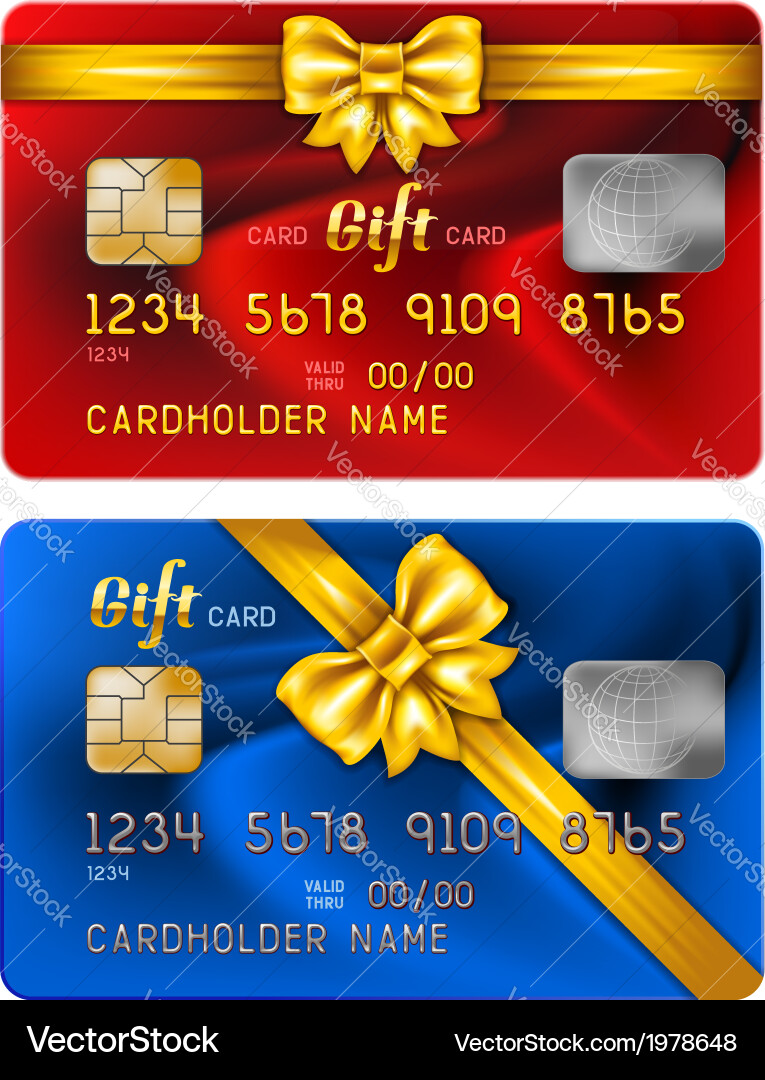 Celebratory Credit Card Gift Royalty Free Vector Image