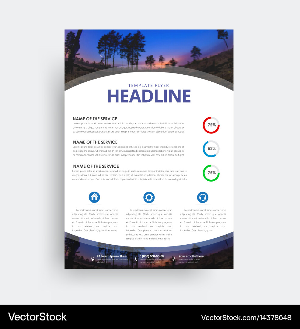 Flyer format a4 design a cover Royalty Free Vector Image