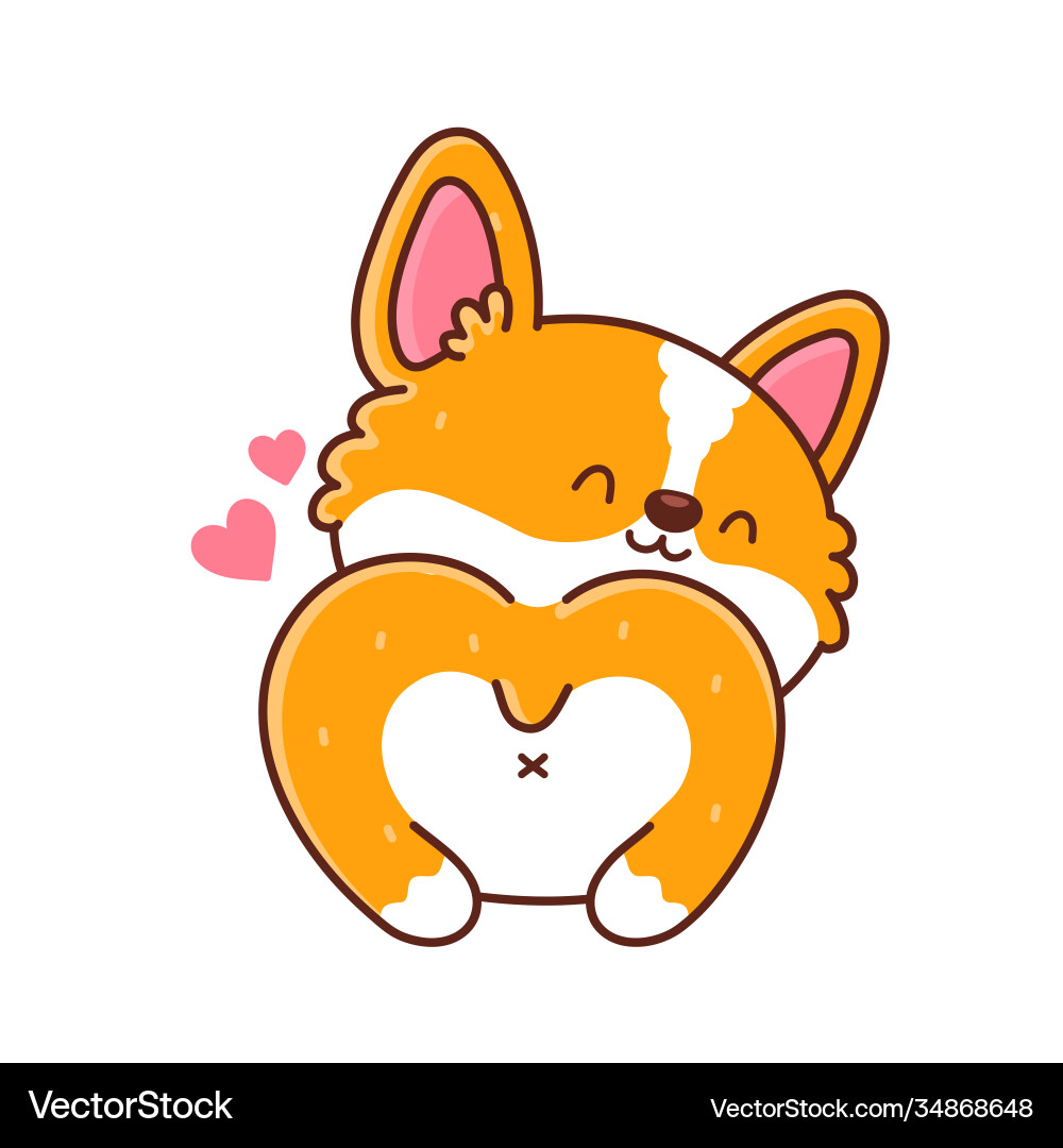 Happy Corgi Puppy Royalty Free Vector Image - VectorStock