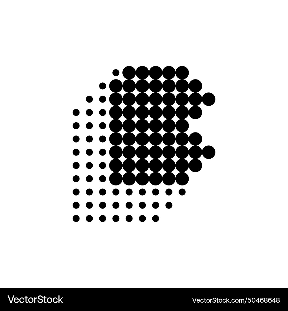 Initial monogram letter b dots logo design Vector Image