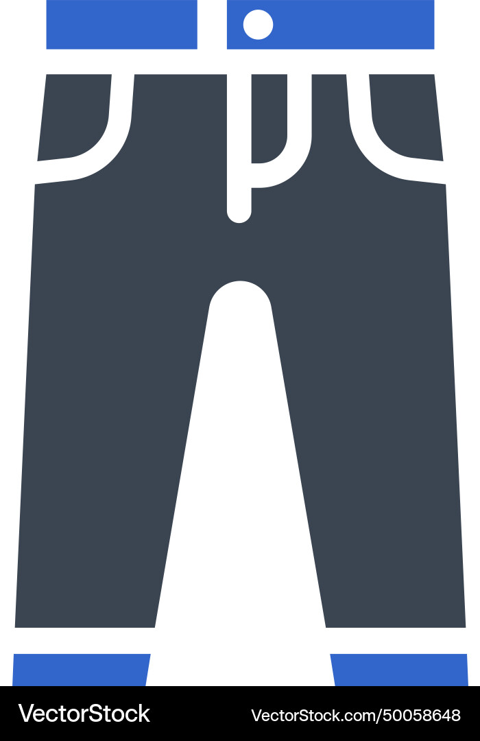 Jeans pants icon Royalty Free Vector Image - VectorStock